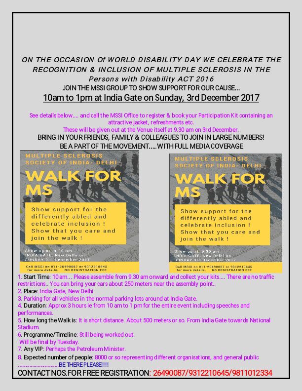 Multiple Sclerosis Society of India (MSSI) – Yes We Care!